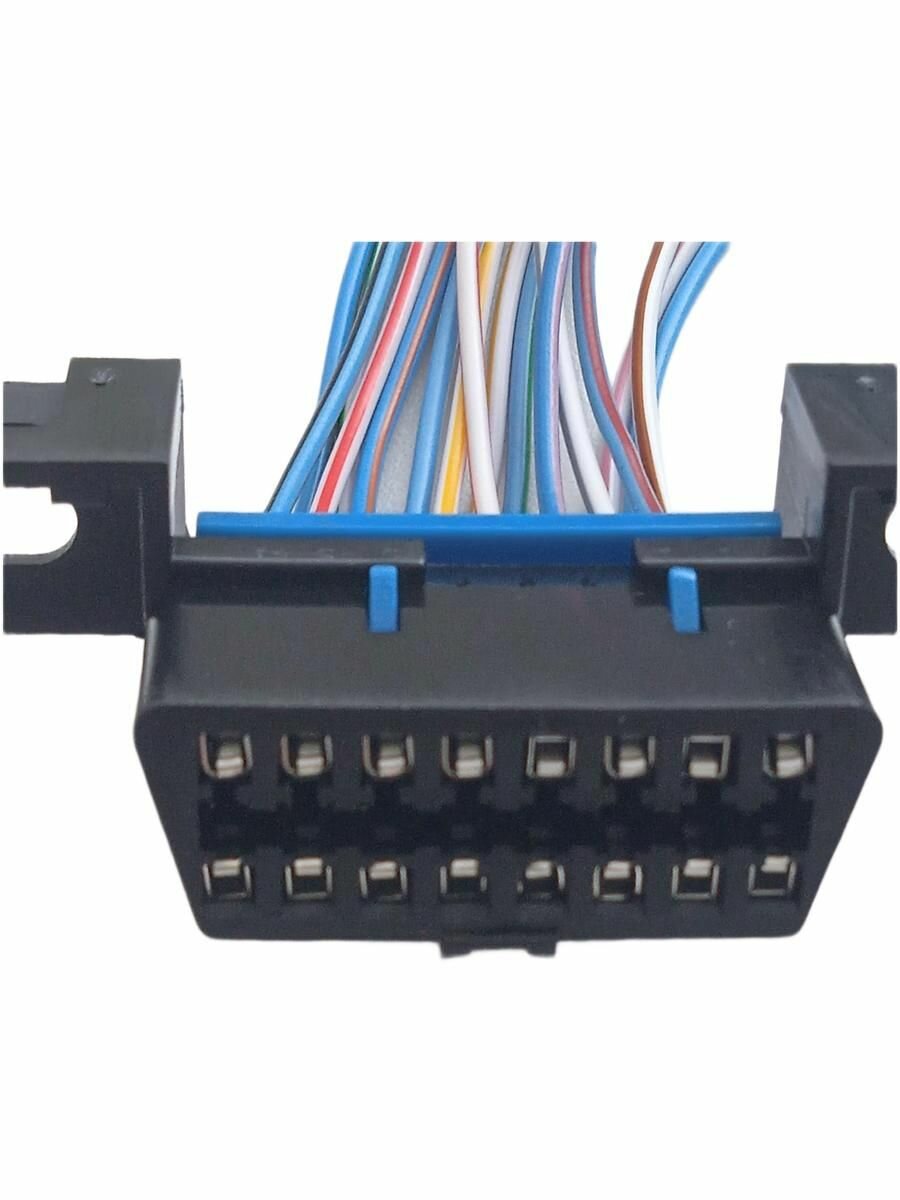 Диагностический разъём ОВD2 16 pin "мама" с проводами, 1 шт.