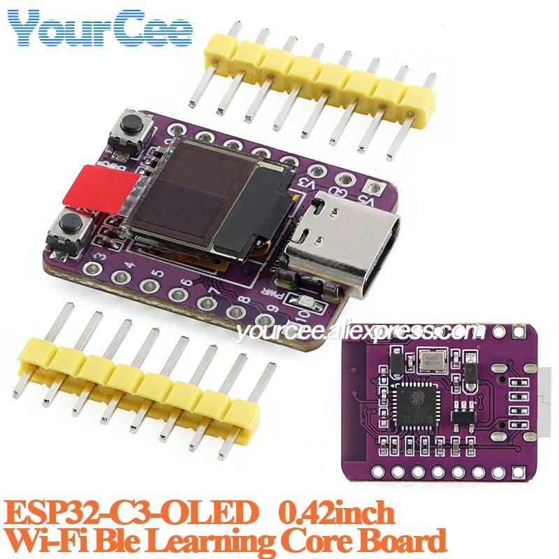 Модуль ESP32-C3FN4 Your Cee 1pc, ESP32-C3-OLED Purple