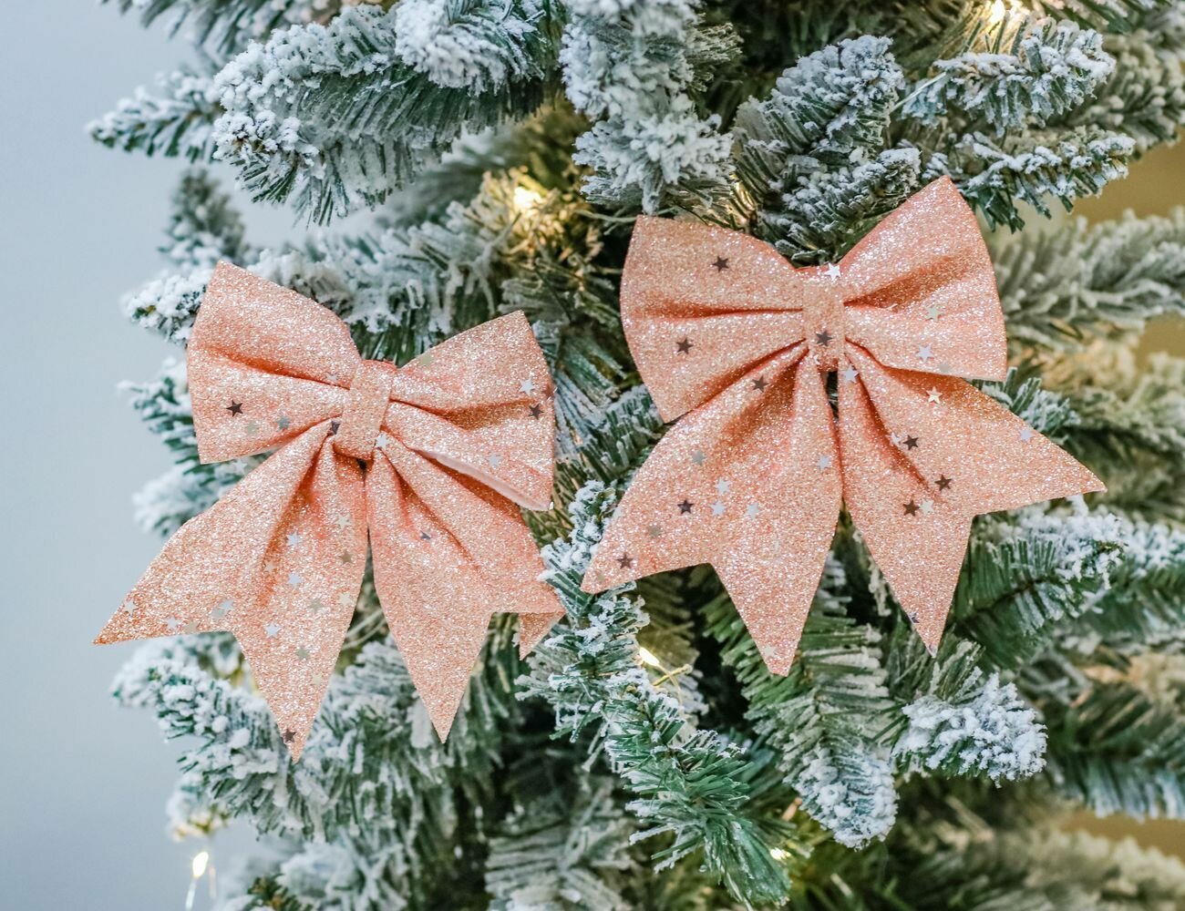 Набор декоративных бантов мольто дольче, текстиль, персиковый, 13 см, 2 шт, Edelman 1162691