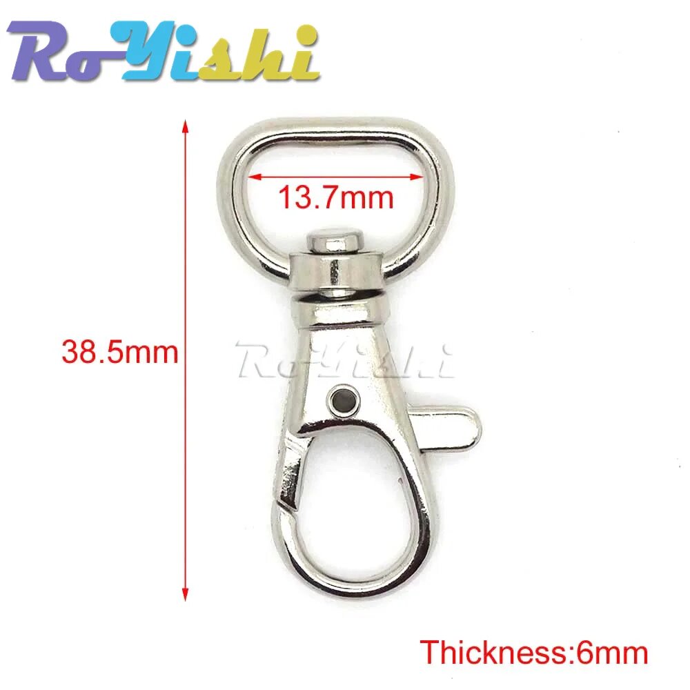 10 шт. карабины RoYishi поворотные металлические Webbing Size 13mm