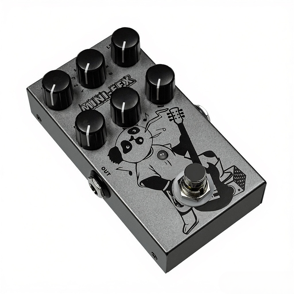 M-VAVE Электрический Эффектный Педаль для Электрогитары Heavy Metal Overload Distortion с 3-я секционным EQ Регулятором Портативный British Distortion Подходит для Колонок Микшера Наушников Звуковой Карты Цвет Серебристый Серый Размер 112*68*40мм