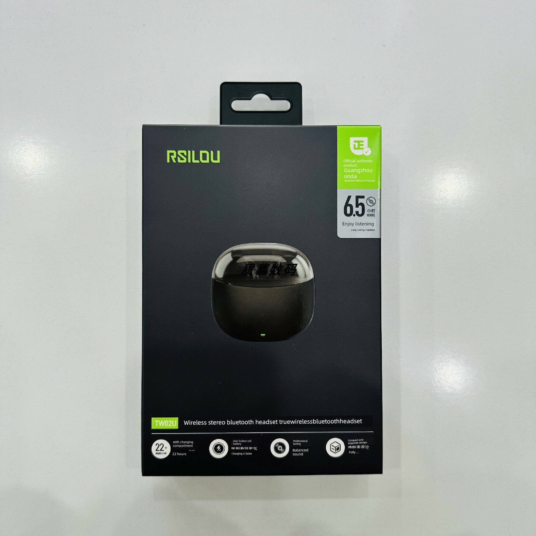 Aslone TW02U Bluetooth стерео беспроводные наушники - Черный, компактный дизайн, быстрая зарядка, длительное время