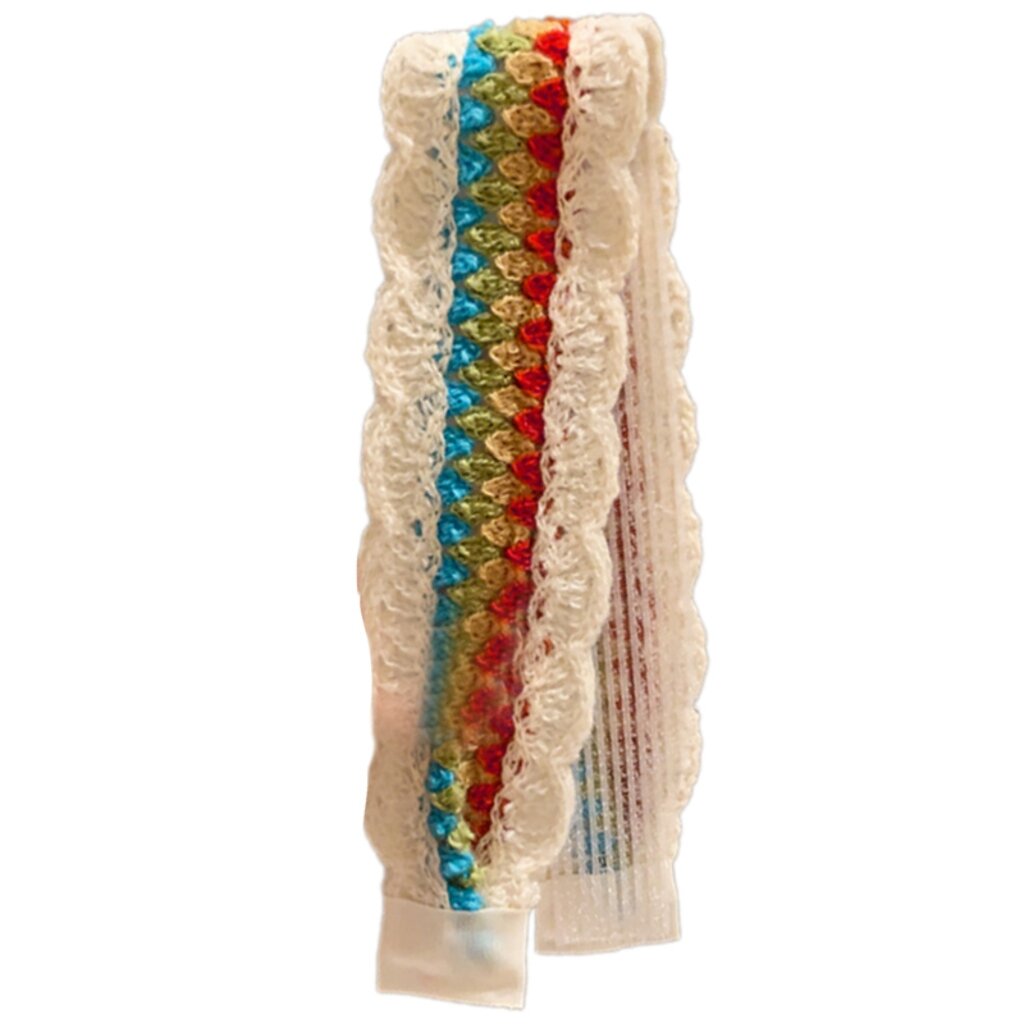 Ретро вязаные наклейки для волос на липучке для взрослых с повязкой на голову-Стиль 10