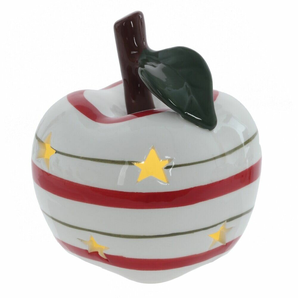 Фигурка декоративная "Яблоко" с подсветкой, 9х9х11 см