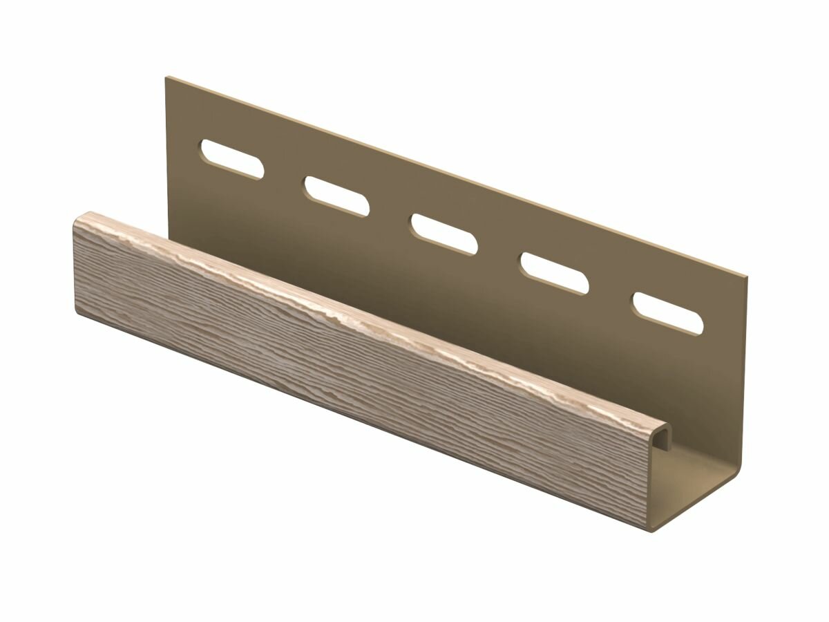 Ю-пласт J-планка (j-профиль), Тимбер-блок дуб натуральный, 1 шт