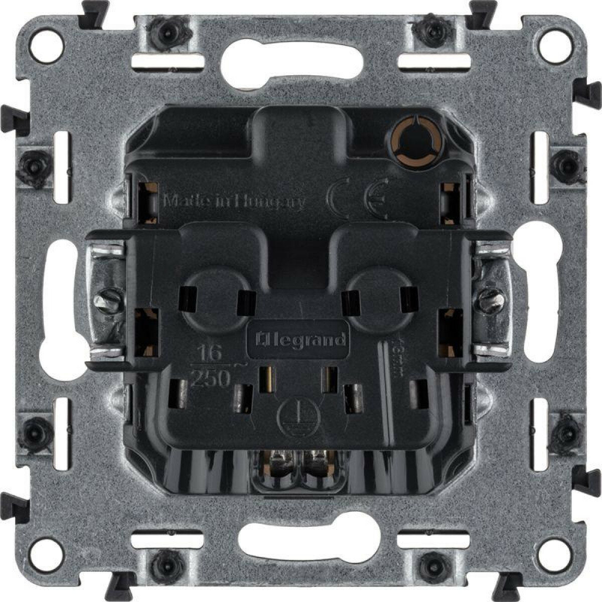 Розетки Legrand Розетка 1-м СП Valena Life 16А IP20 250В 2P+E защ. шторки безвинт. клеммы с лицев. панелью механизм бел. Leg