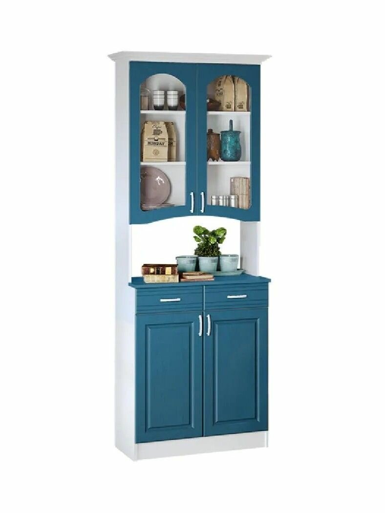 Буфет 2-х створчатый Констанция (Джинс, Белый)