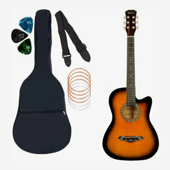 Гитара Belucci BC3810 SB (акустическая гитара, медиаторы, чехол, ремень, струны)