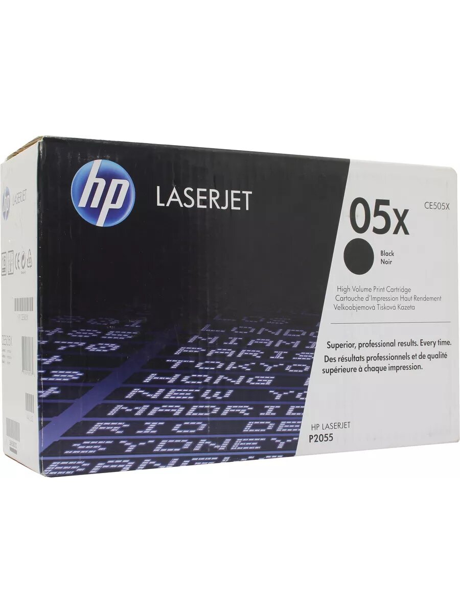 Картридж HP №05X (CE505X) черный Оригинал 6500 стр, black, для лазерной печати
