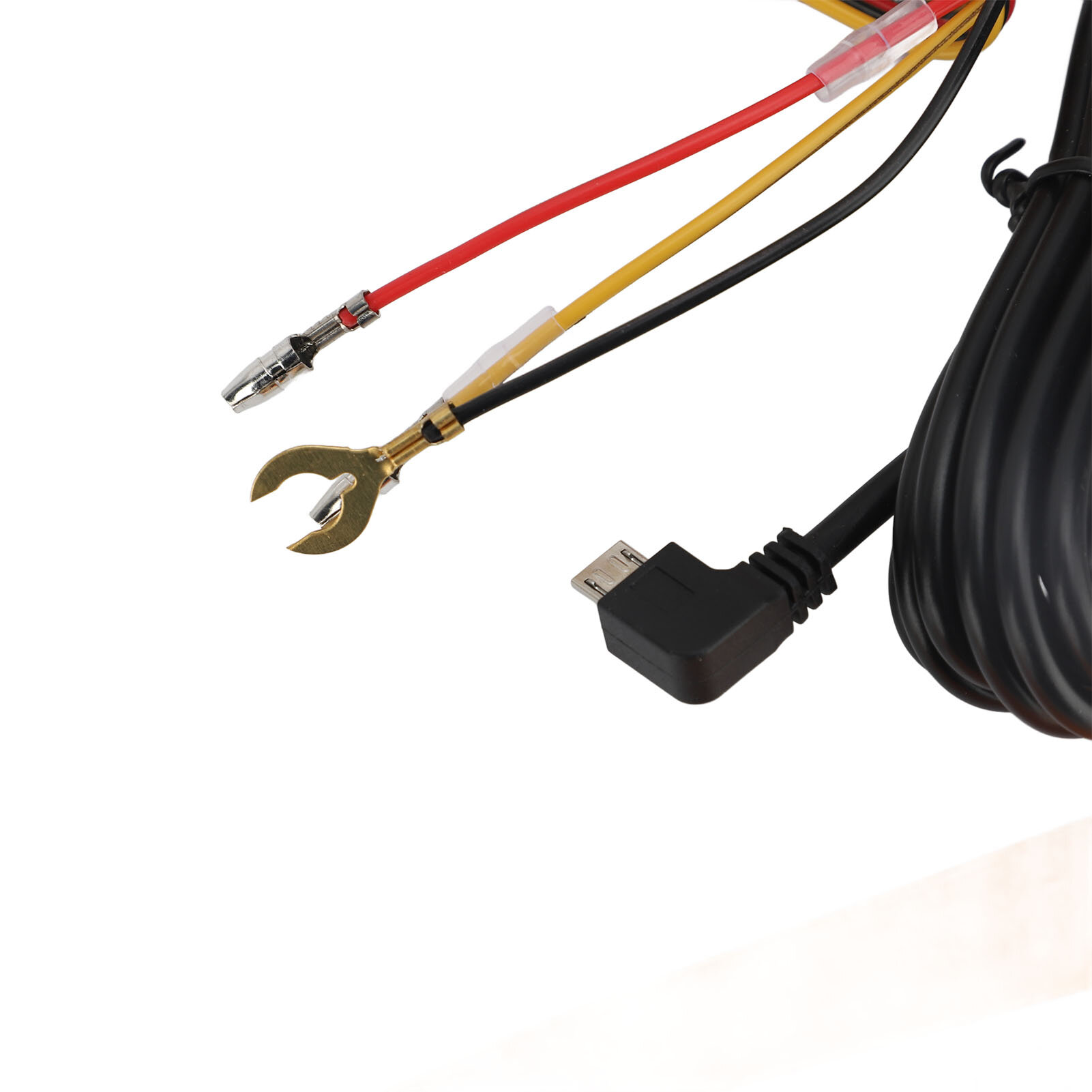 Комплект для подключения видеорегистратора к электросети с 8 предохранителями, 12 В (24 В) – 5 В (3 А), цифровым дисплеем, кабелем питания для круглосуточного мониторинга парковки, микроизогнутым кабелем.