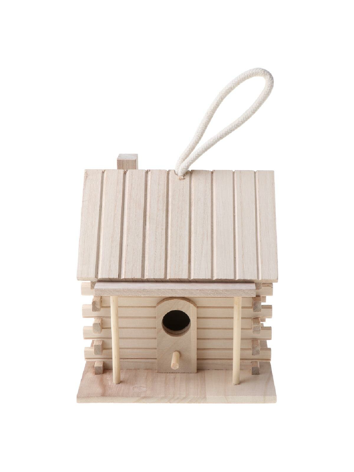 Деревянные домики для птиц Маленький домик для птиц с насестом для украшения сада снаружи