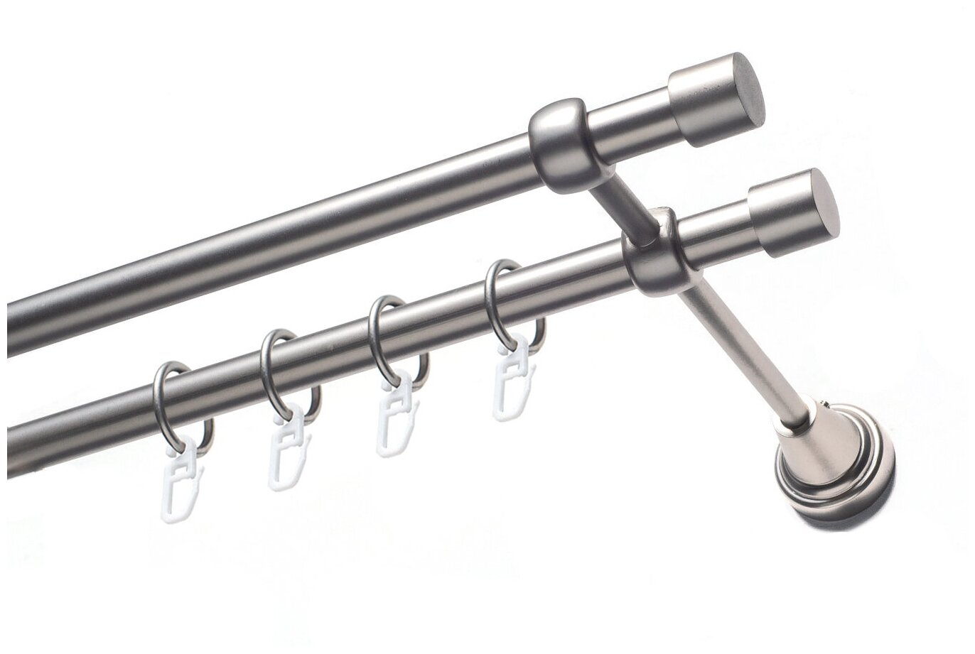 Карниз для штор 3,6 метра AICITY16 классик 21 хром матовый/ гардина для штор/