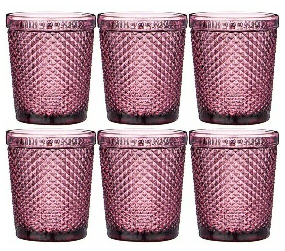 Набор стаканов Lefard "гранат" из 6 шт, серия "muza color" 280 мл. 781-162