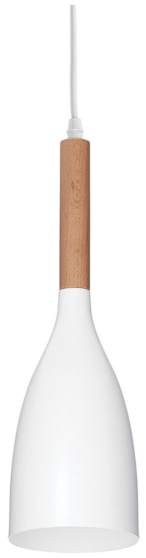 Светильник подвесной ideal lux Manhattan SP1 макс.1x40Вт IP20 Е14 230В Белый/Дерево Металл/Дерево Без лампы 110745.