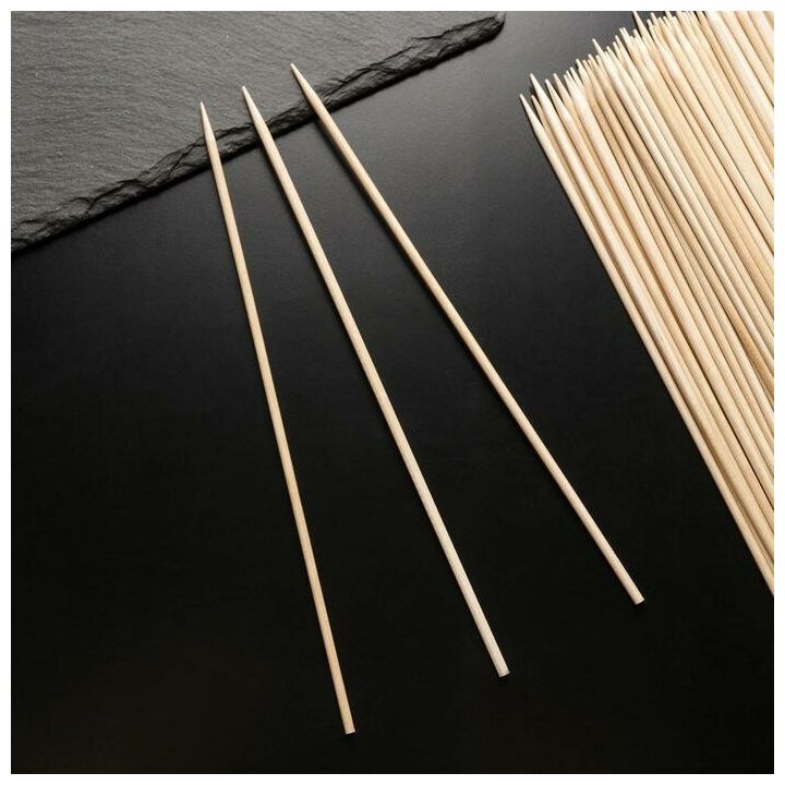 Шампур деревянный Magistro, 20x0,3 см, по 100 шт, берёза