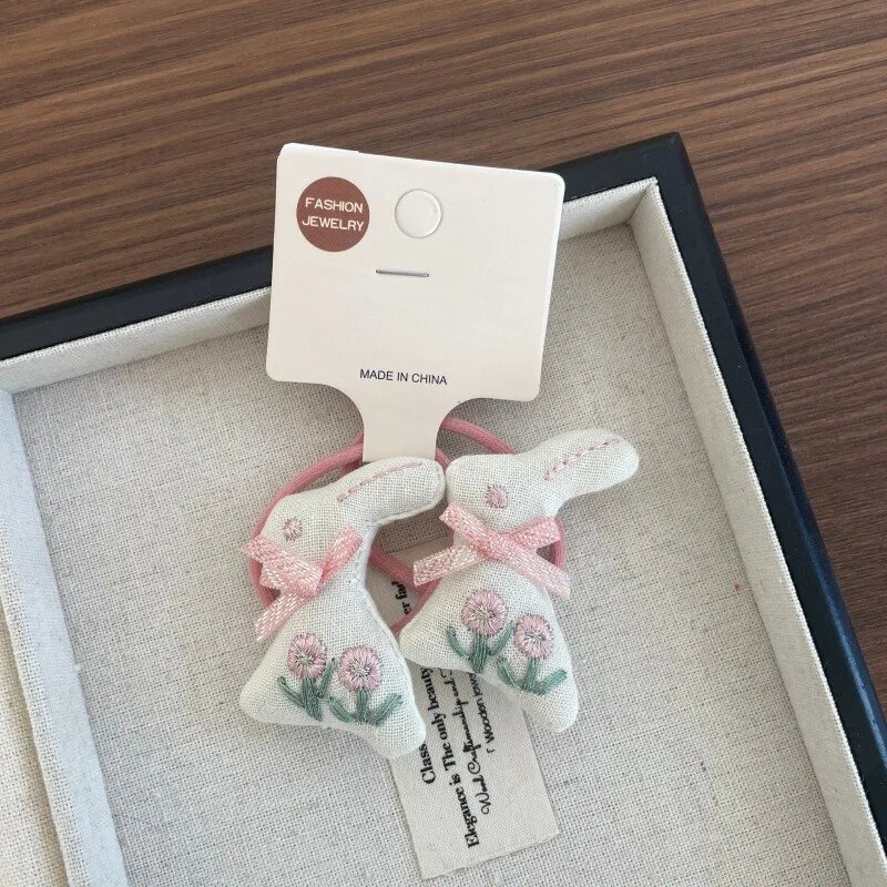 Детские тканевые банты из хлопка, набор 2 шт 9-Pink Tutu