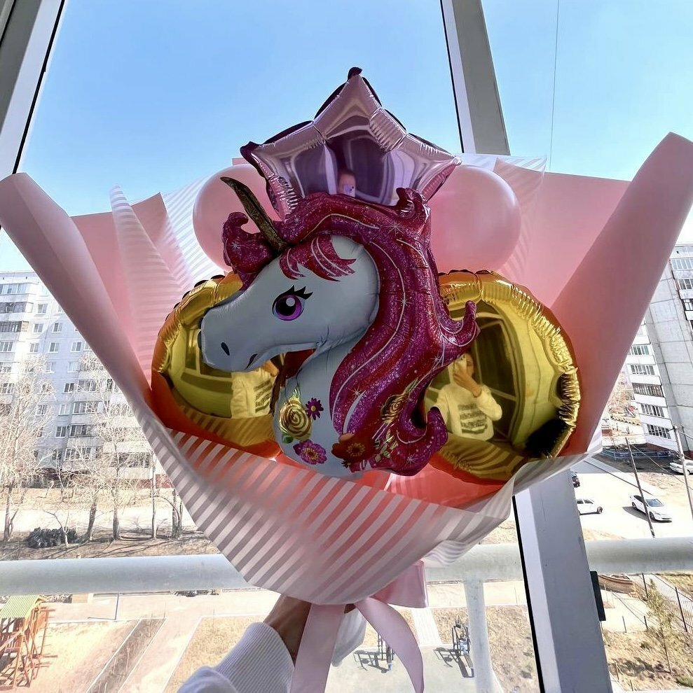 Букет из мини – шаров «Единорог»