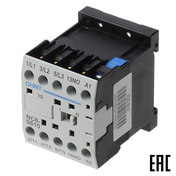 Контактор NC6-0610 247255 / 247440 3P 230В 6А 1з CHINT
