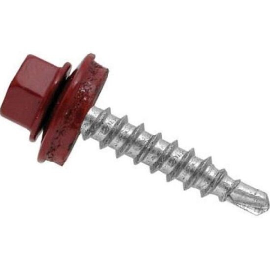 Кровельный саморез Befast с шайбой EPDM 4.8*50, RAL3005, уменьшенное сверло,2300 шт, C300551