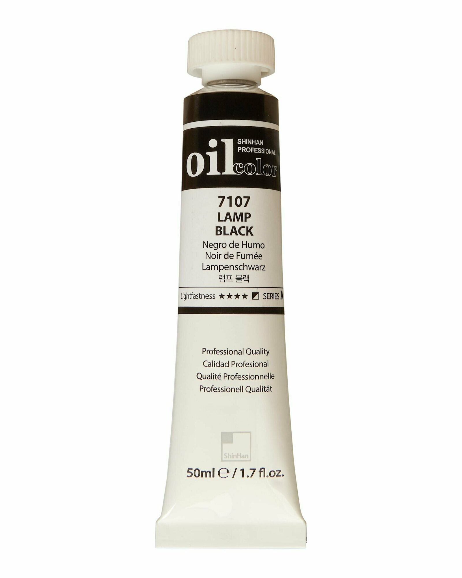 Масляная краска Shinhan Art Professional №7107 Черный газовая сажа, туба 50мл.