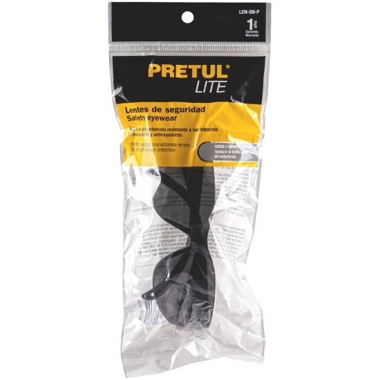 Очки защитные Pretul 20402, поликарбонат, УФ-защита, защита от царапин, черные