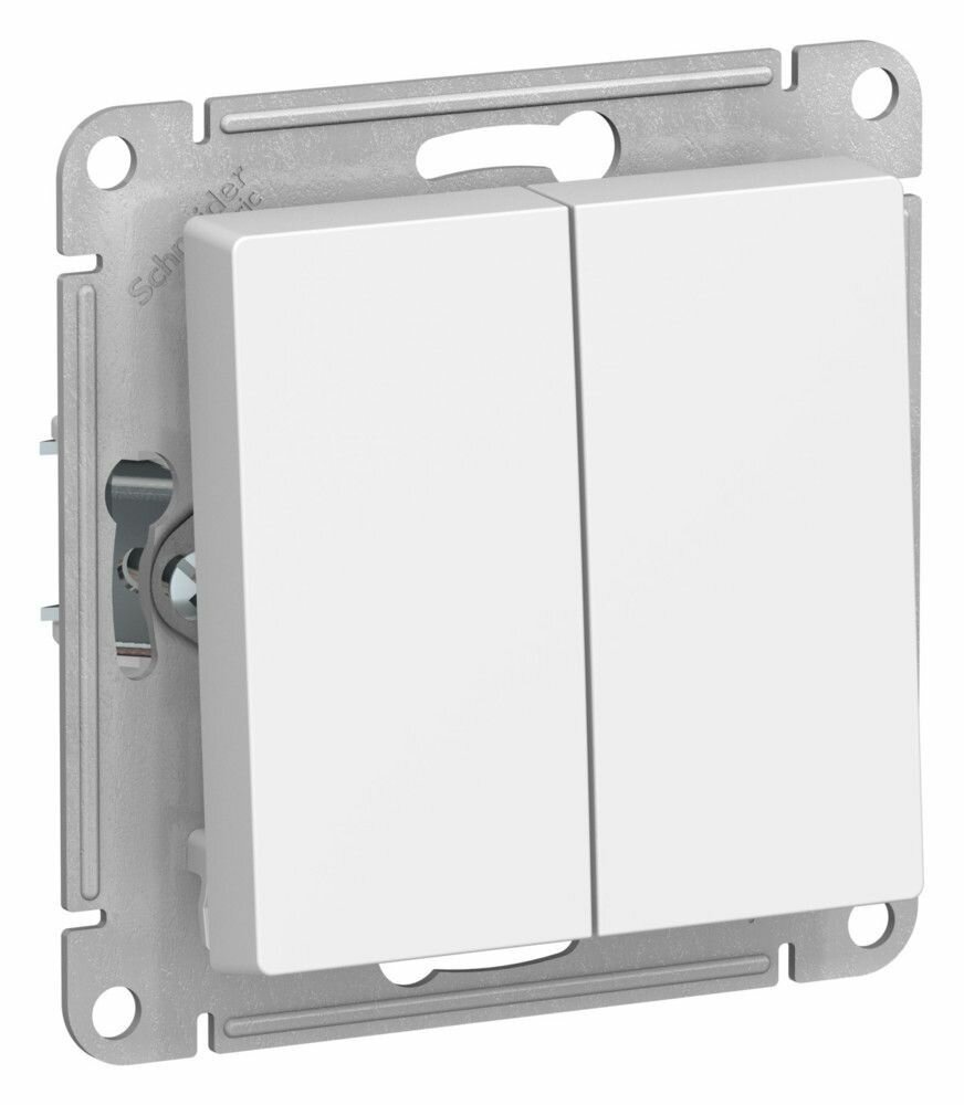 Systeme Electric AtlasDesign Лотос Выключатель 2-клавишный, сх.5, 10АХ, механизм, ATN001351