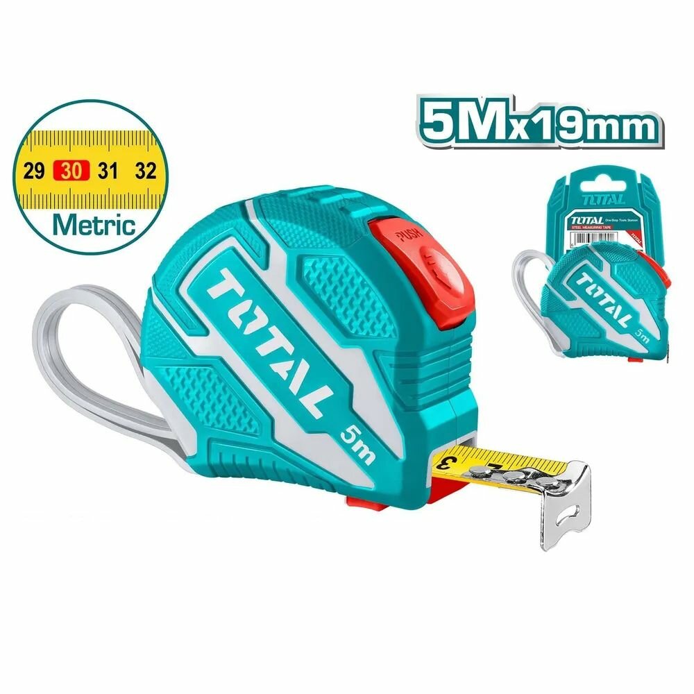 Измерительная рулетка Бытовая TOTAL 5м x 19мм