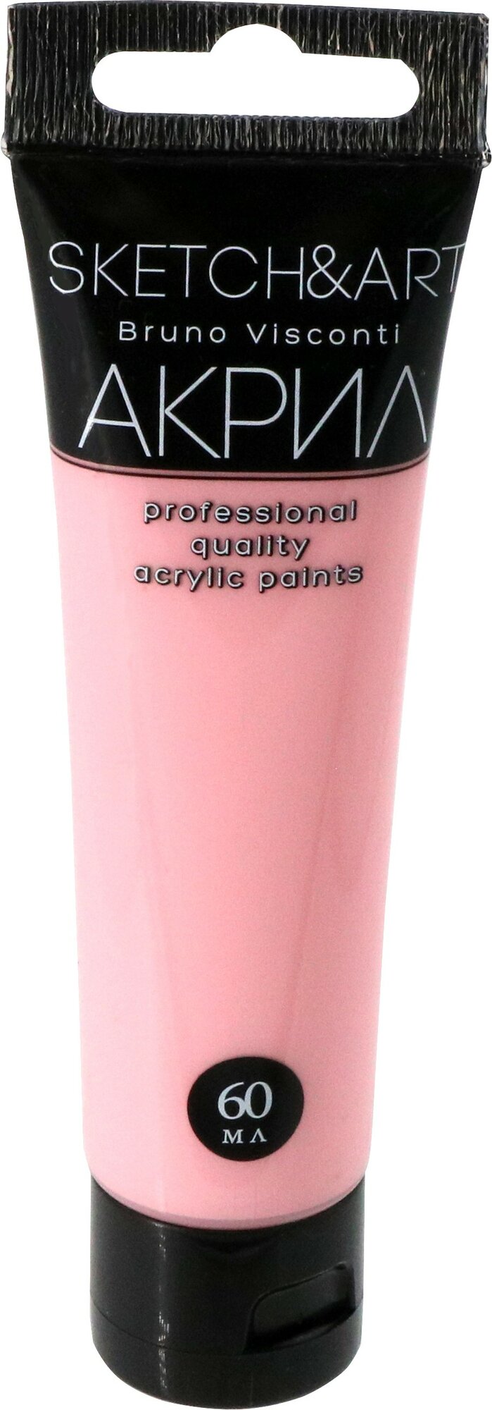 Краска акриловая Sketch&Art, пастельная розовая, 60 мл.