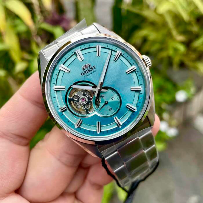 Наручные часы ORIENT Automatic, голубой, бирюзовый, серебряный — фото 1