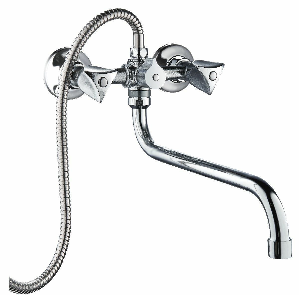 Смеситель для ванны с душем РМС SL119-143 длинный поворотный излив