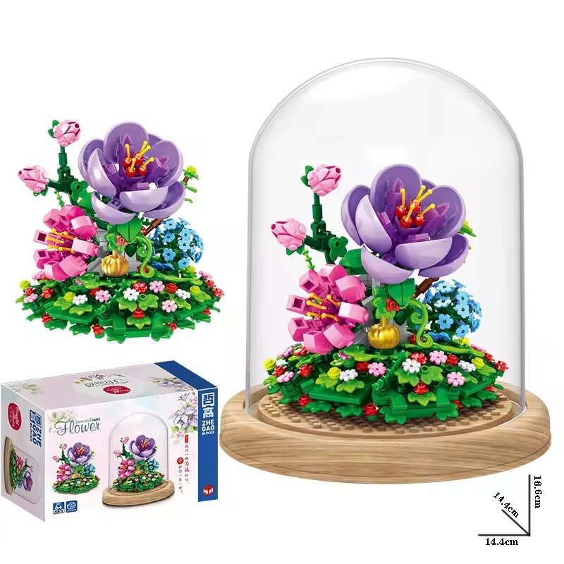 Конструктор MSN Toys "Цветы в колбе", 345 элементов, от 5 лет, пластик
