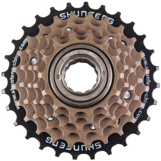 Shunfeng Трещотка 6 ск. 14-16-18-21-24-28T недискретная коричневая