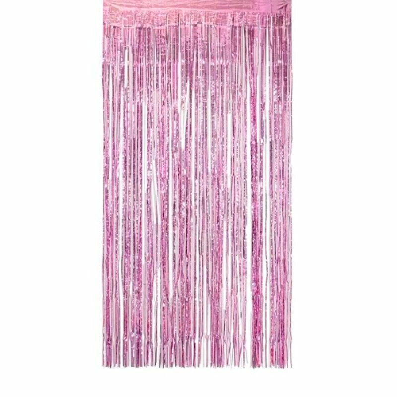 Новогодний дождик Светло-розовый (10*100 см) / 3 шт. / Веселый праздник