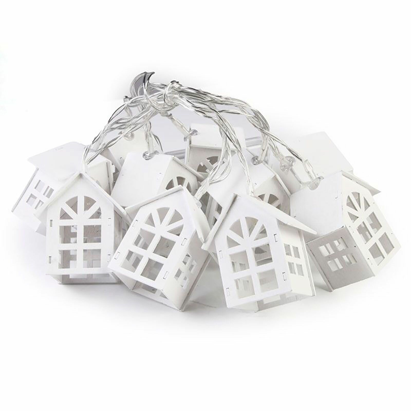 Светодиодная гирлянда "Нить. Белые домики", 1,65 м, 1 шт.