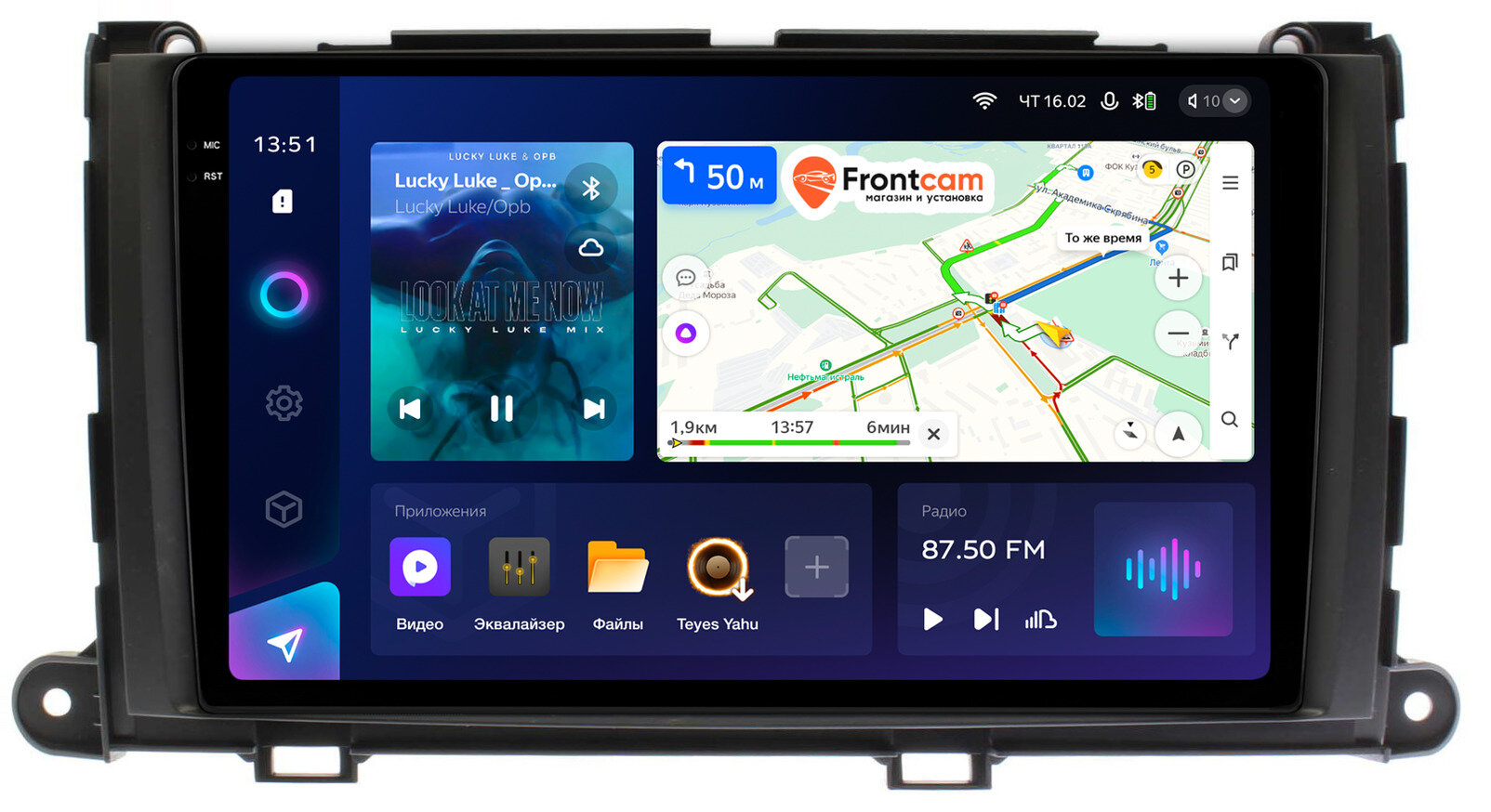 Штатная магнитола Toyota Sienna 3 2010-2014 Teyes CC3 2K 4/32 9.5" RM-9-202 Android 10 (4G-SIM, DSP, QLed)