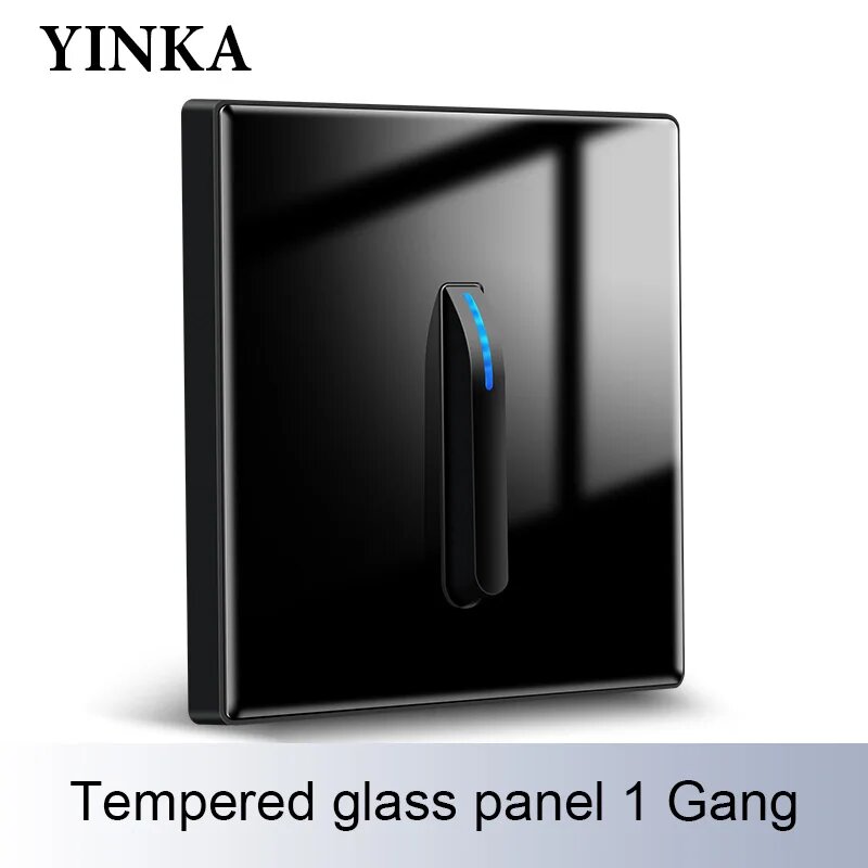 YINKA выключатель настенный 1 Gang черный