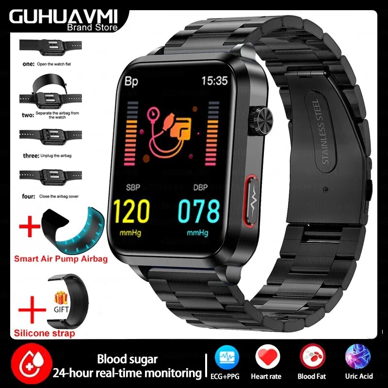 GUHUAVMI умные часы Black Steel
