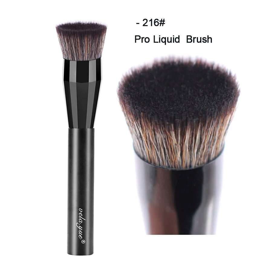 Профессиональная кисть для тонального крема Vela.Yue, жидкая минеральная пудра для лица, кремовая основа для складок, прозрачная кисть для макияжа с полным покрытием