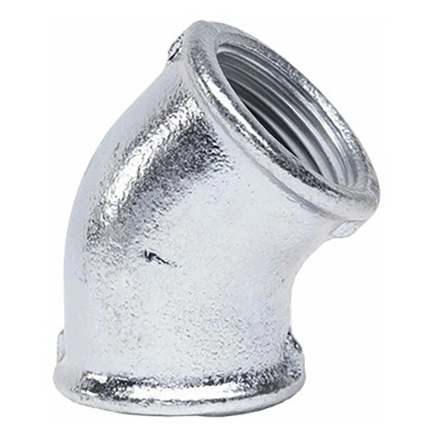 Колено для труб оцинкованное Gebo 3/4" 45°