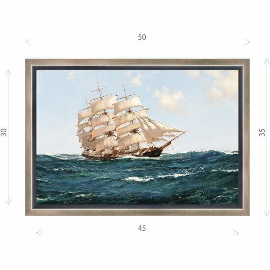 Картина Декор Депо Монтегю Доусона Чарльз Блунт Матовый холст в раме 35х50 см