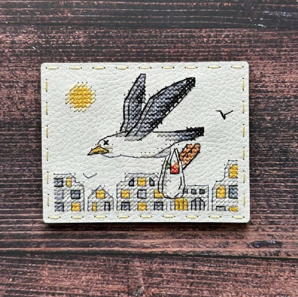 Набор для вышивания Neocraft #НК-13b Магнит "Чайка-хозяйка", Счетный крест, 9 х 7 см