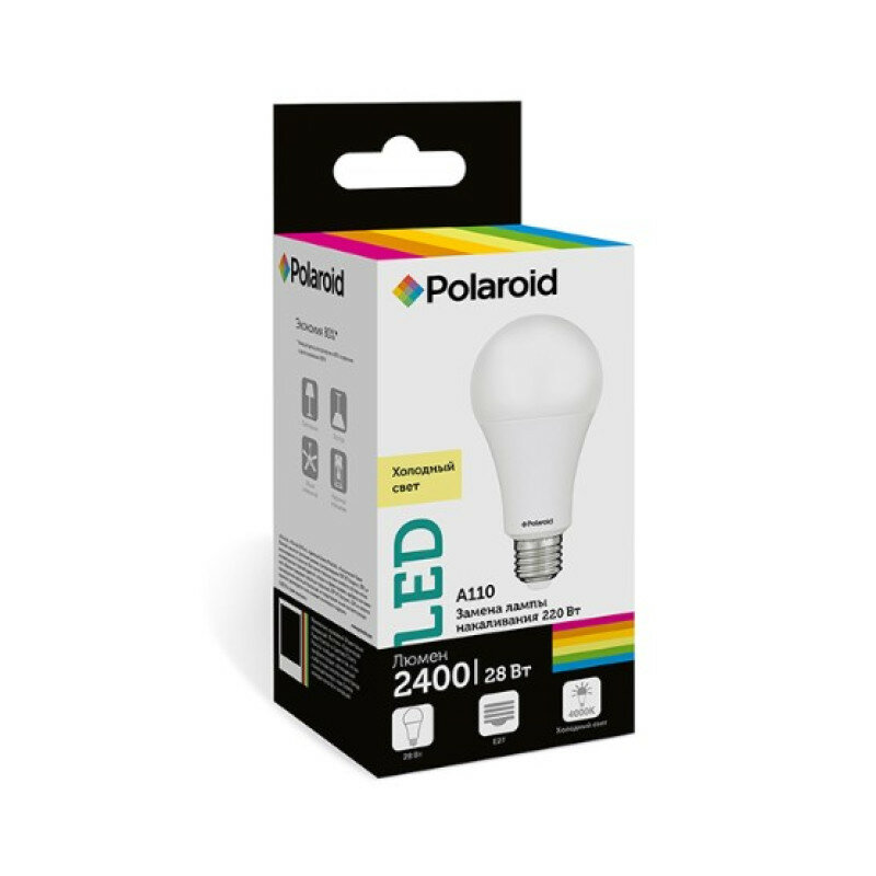 Лампочка Polaroid A110 28W 220V 4000K E27 2400Lm PL-A11028274