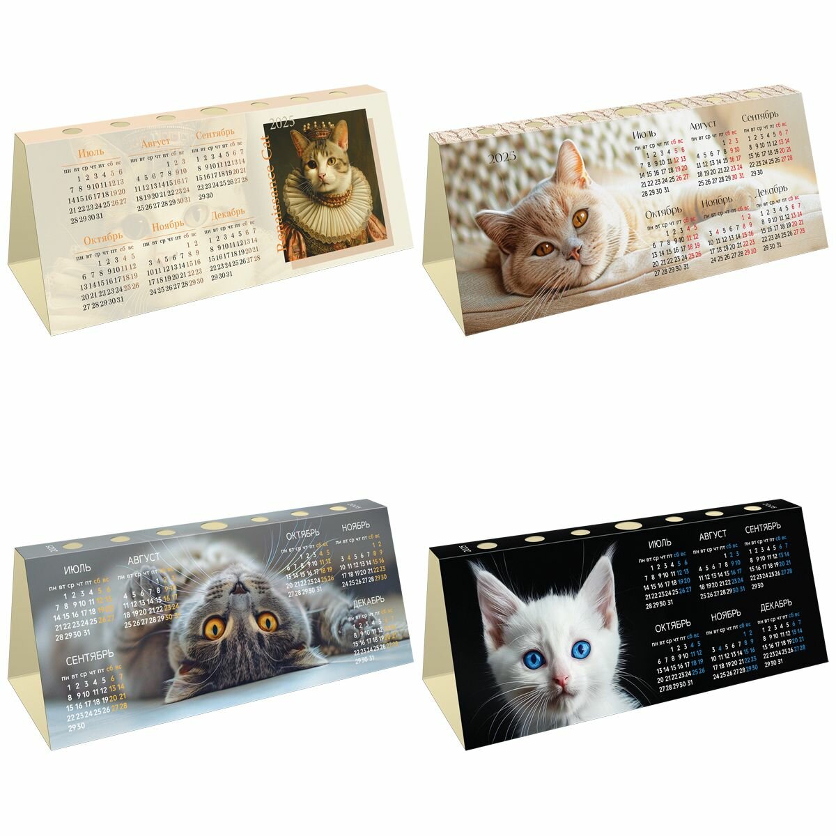 40 шт. Календарь-домик с высечкой BG "Cats", ассорти, 2025г.