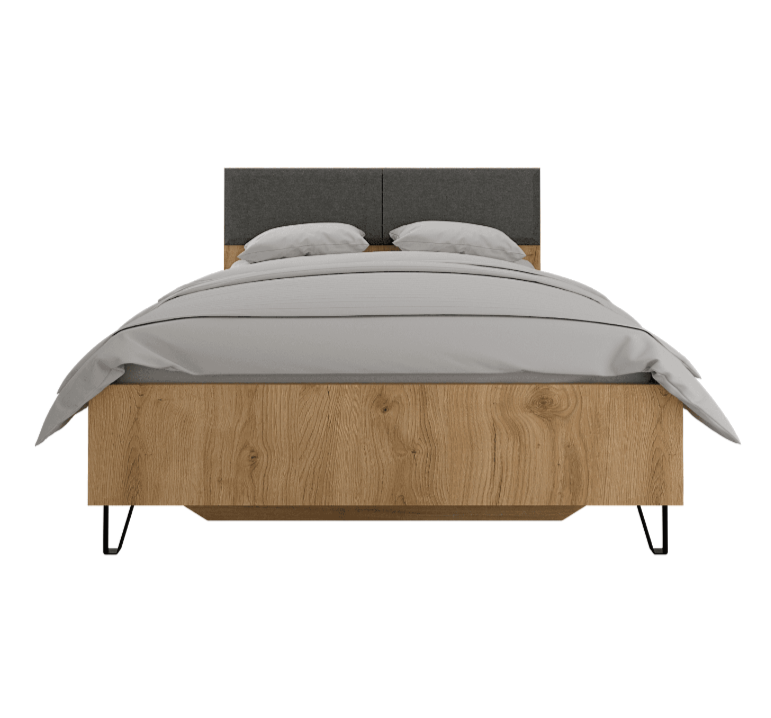 Кровать БРВ Мебель GRACE LOZ120х200 без основания Дуб наварра/Графит