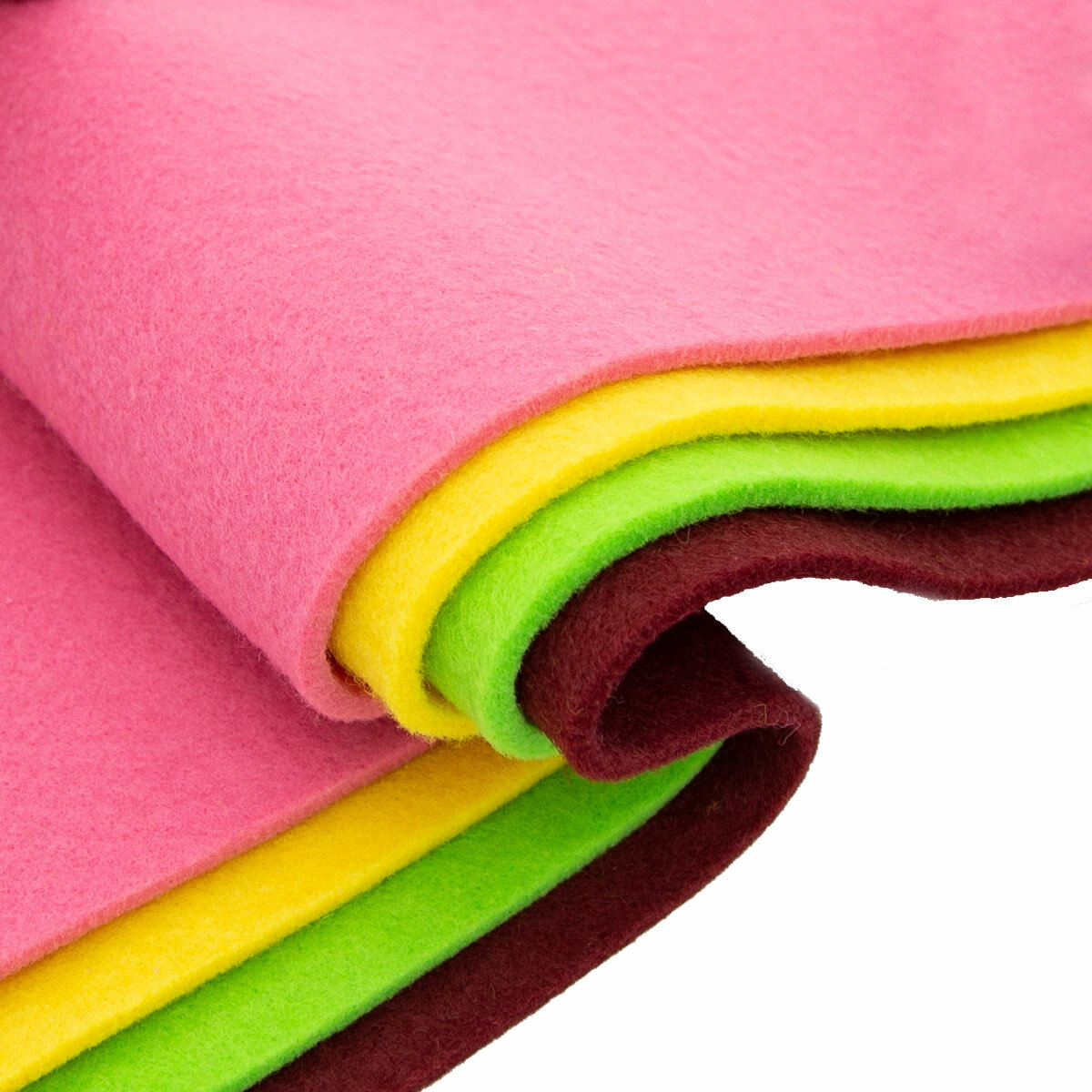 Фетр листовой мягкий ассорти, 3.0мм, 20х30см, 4шт/упак Astra&Craft (6 розовый, желтый, салатовый, бордовый)