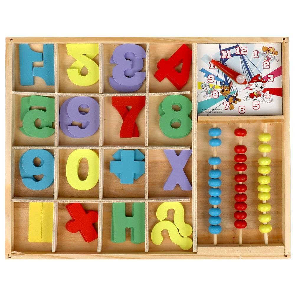 Счетный набор Щенячий Патруль Буратино игрушки из дерева PAWPET-11