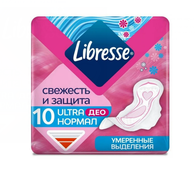 Прокладки LIBRESSE гигиенические Ultra Normal Deo, 10 шт