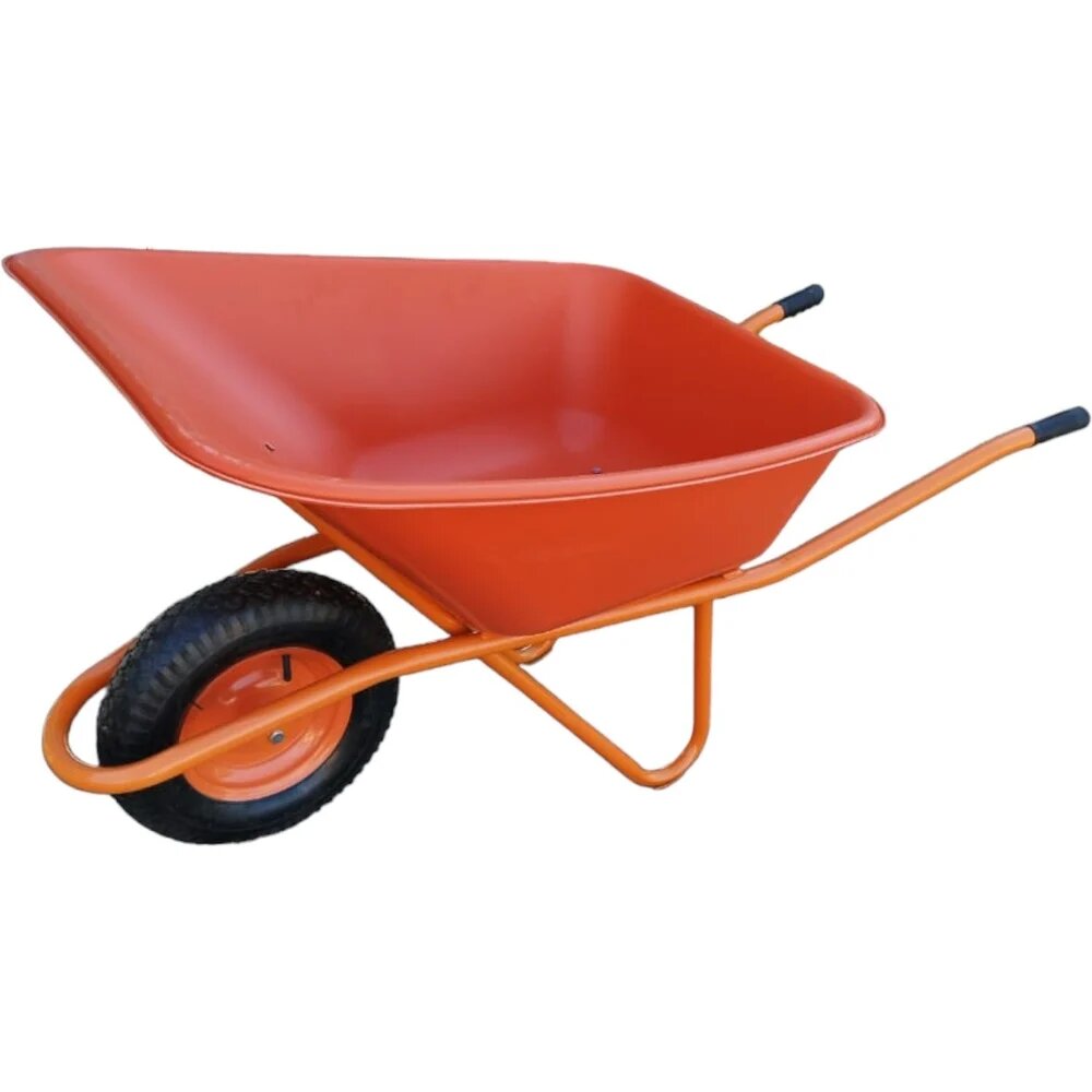 Тачка строительная усиленная одноколесная LWI, сверхпрочное полимерное корыто 150 л, для перевозки сыпучих материалов