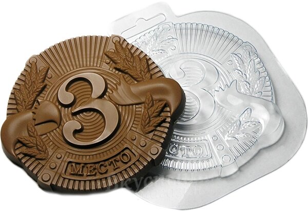 Молд для шоколада/мастики Медаль 3 Место (Набор из 6 шт.)