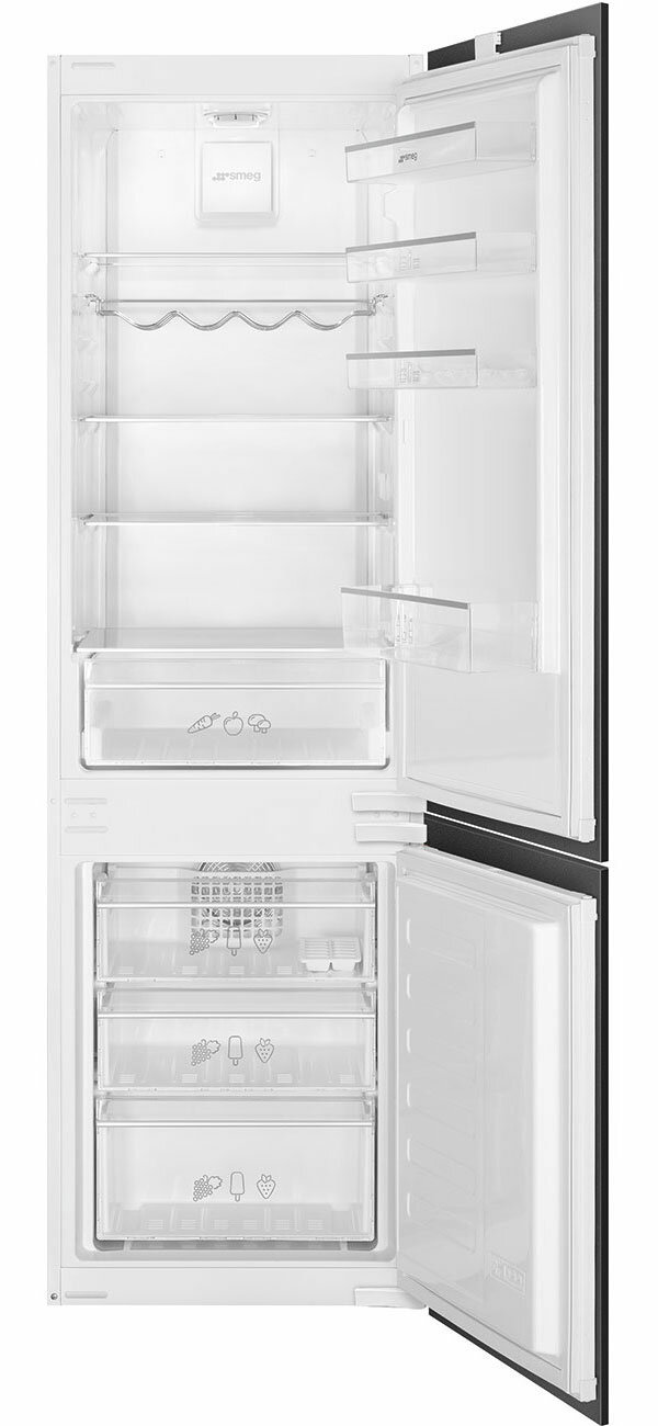 Встраиваемый двухкамерный холодильник Smeg C3170NE No frost, белый